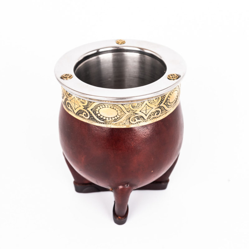 Mate Imperial de Acero Inoxidable Forrado en Cuero - Mates Ibarra