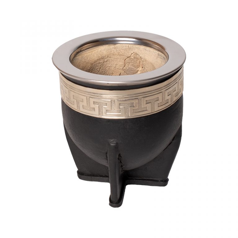 Mate Camionero de Calabaza Forrado en Cuero con Guarda - Mates Ibarra