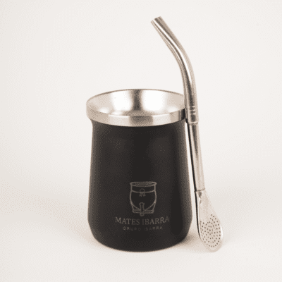 Mate de Acero Personalizado con Logo y Bombilla - Mates Ibarra
