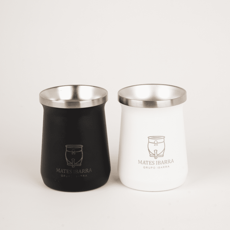 Mate de Acero Personalizado con Logo y Bombilla - Mates Ibarra